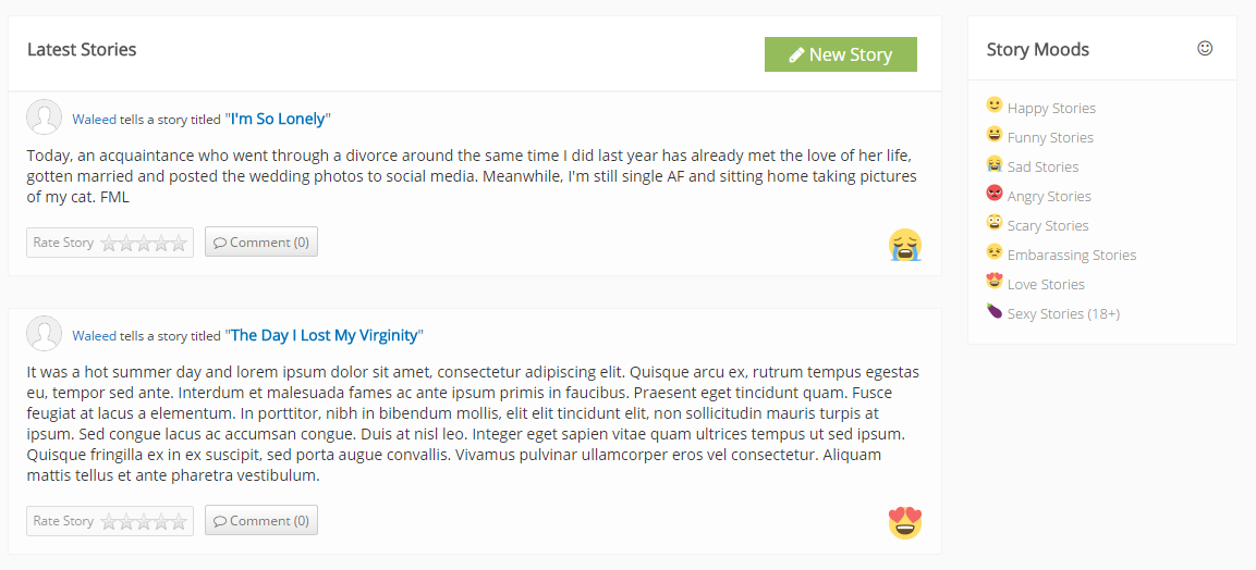 MyBB Story Board (Like Fmylife.com) [WIP]